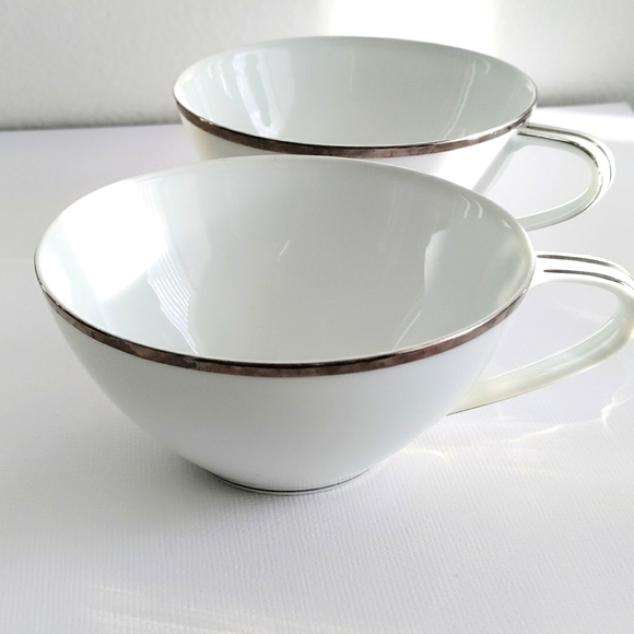 Noritake | Dining | Vintage Noritake Tea Cups Japan With Platinum Trim Set Of 2 | Poshmark
